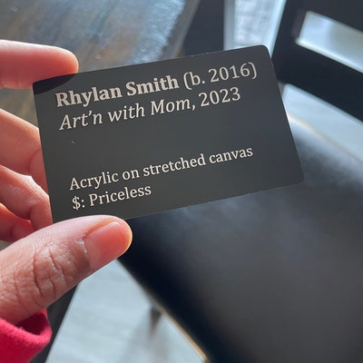 Personalized Gallery Wall Artist Placards Black Wall Placards Custom ...