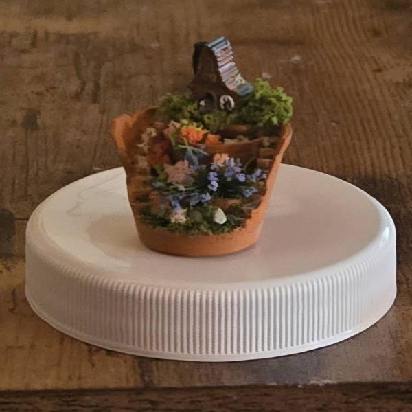 DIY KIT | Miniature Flower Pot Fairy Garden | Dollhouse Miniature ...