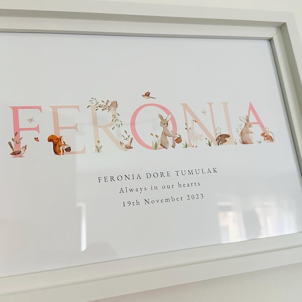 Safari Name Print, Personalised Name Print, Safari, Jungle, Elephant ...