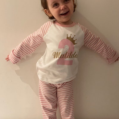 Personalised 1st Birthday Pyjamas Baby Girl Pjs Swan Theme - Etsy