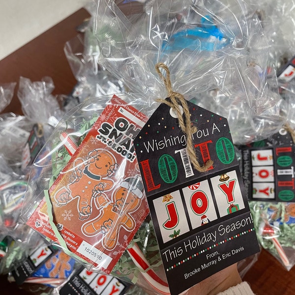 Christmas Lottery Gift Tag Printable, Wishing You a Lotto Joy, Work ...