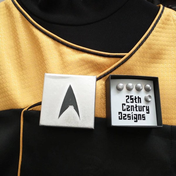 Magnetic Captain Rank Pips From Star Trek: Picard 2020 - Silver Rounded ...