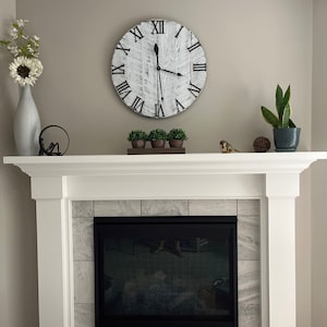 Large Wall Clock / 18 42 / Farmhouse Clock / Oversized Wall Clock - Etsy