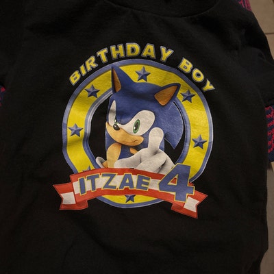 Custom Sonic Birthday Shirt Sonic Birthday Shirt Personalized Sonic the ...