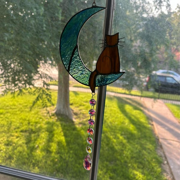 Spider Web Stained Glass Spider With Web Sun Catcher Window Hangings ...