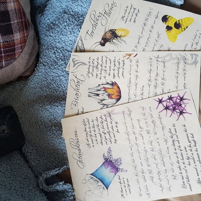 Steampunk Writing Paper Set Victorian Era, Calligraphy, Aged Old Quill ...