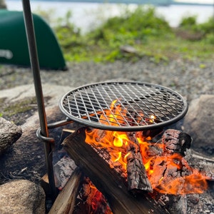 Heavy Duty, Hand Forged, Fire Pit Stake Grill - Etsy