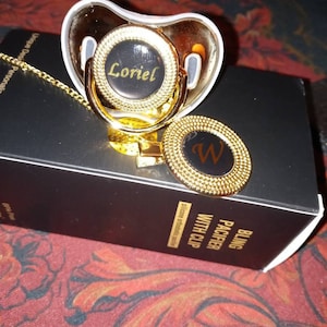 Metallic Rose Gold Custom Pacifier With Personalized | Etsy