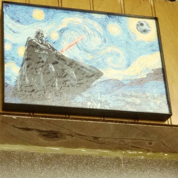 Darth Vader Death Starry Night Vincent Van Gogh Art Print Poster - Etsy