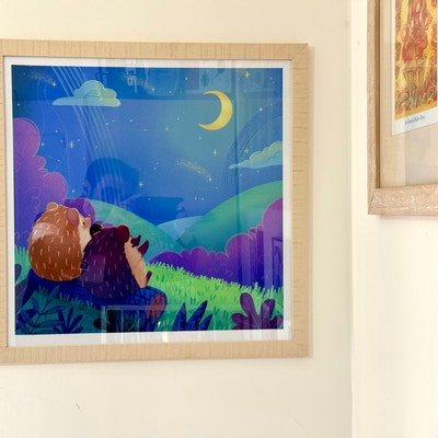 Hungry Hamster in Peach and Orange Iced Tea Poster Print - Etsy