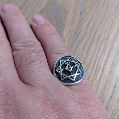 Seal of the Argentum Astrum Thelema Aleister Babalon Handmade 3D Ring ...