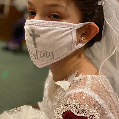 Communion Mask, Mask for Communion, First Communion Mask, White ...
