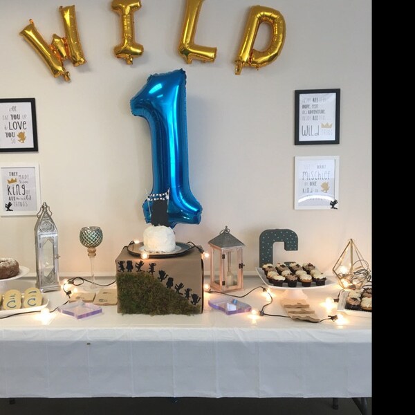 Where the Wild Things Are Party Chalkboard Vinyl Stickers Wild One ...