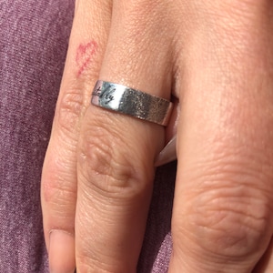 Personalized Finger Print Ring Stacking Signature Ring Actual ...