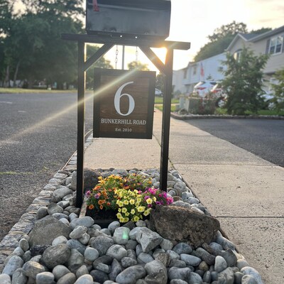 House Numbers, Hanging Yard Sign, Handmade Sign, Personalized Address ...