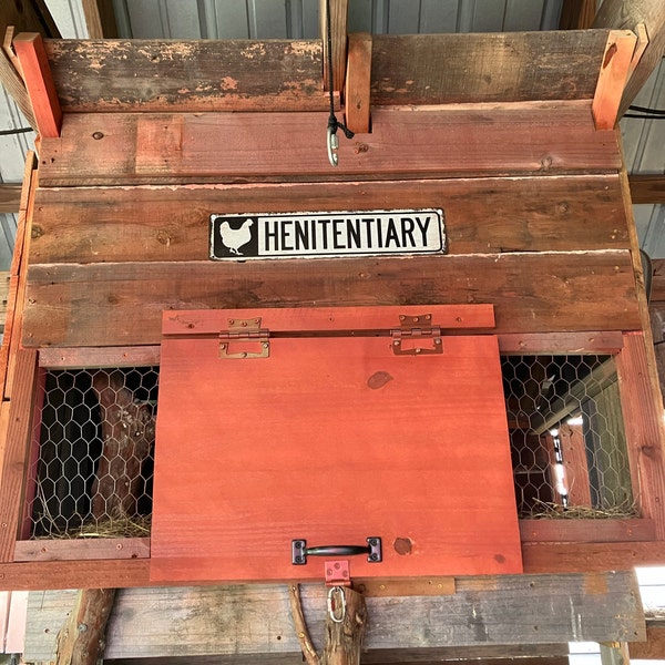 Henitentiary Sign, Chicken Coop Signs, Chicken Coop Decor, Chickens ...