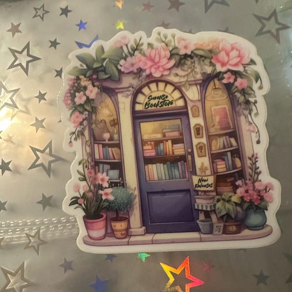 Bookshop Sticker, Bookshelf Sticker, Book Sticker, Bookstore Sticker ...