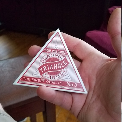 Triangle Playing Cards, Red - Etsy