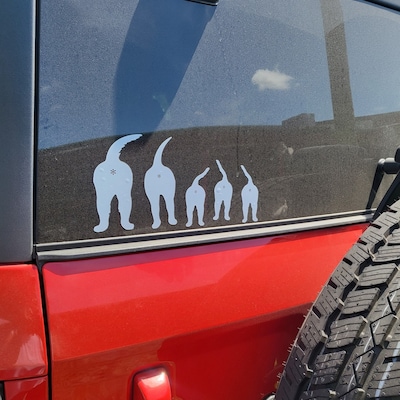 Unique Cat Family Car Stickers Vinyl Decals Funny Cat Butt Outdoor ...