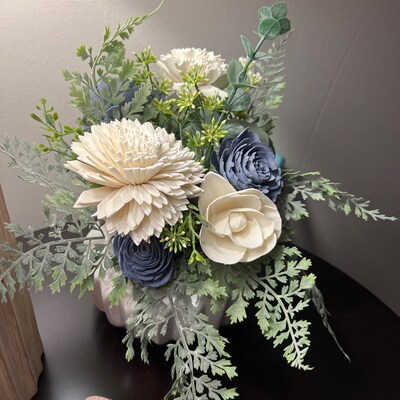 SPICED SEPTEMBER: Rustic Boho /burnt Orange/ivory Sola Wood Flowers ...