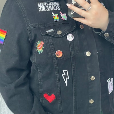 Thunderbolt Iron-on Patch, Lightning Bolt Badge, DIY Embroidery ...