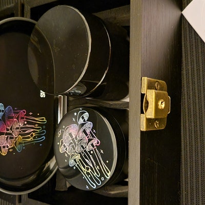 Pineapple Locking Stash Box Combo Smell Proof Case With Lock Grinder ...