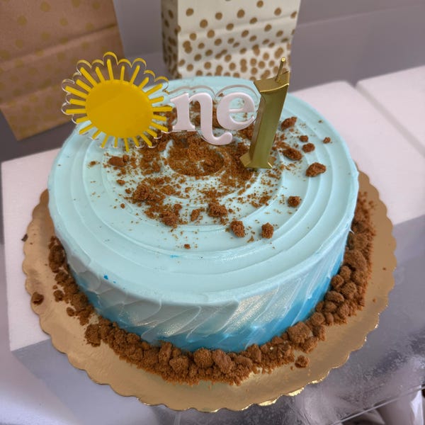 First Birthday Sun Cake Topper, One Happy Boy Topper, One Happy Girl ...