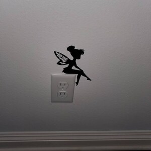 Tinkerbell Wall Decal Tinkerbell Sitting on Light Switch | Etsy