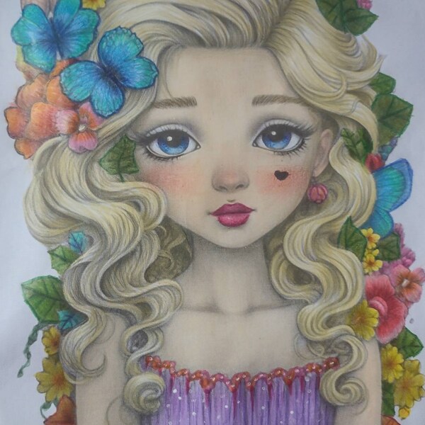 Little Flower Fairies Adult Coloring Pages, 20 Digital Downloads ...