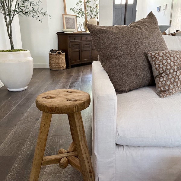 Made to Order: Vintage Style Round Accent Stool - Etsy