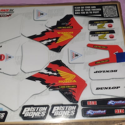 Honda XR 600 XR 400 XR200 XR250 XR400 XR600 Graphics Fuel Tank Decals ...