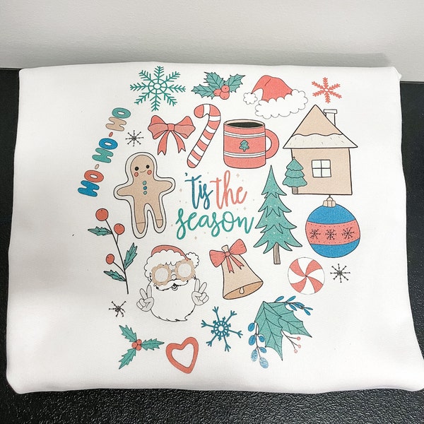 Ready to Press Christmas Screen Print Transfer, Santa Heat Transfer for ...