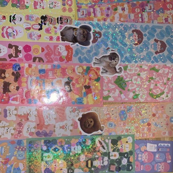 Sticker Sheet Gacha!!!! | Cute Sticker Sheets Bundle | No Repeats ...