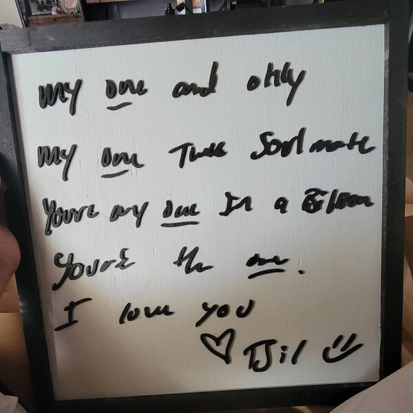 Personal Note, Memorial, Custom Handwriting, Signature, Loved Ones ...