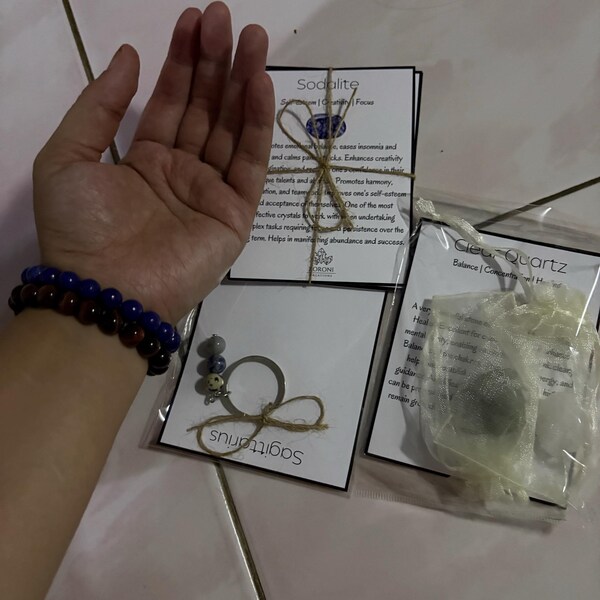 PROSPERITY Crystal Bracelet Set Good Fortune Jewelry Attract Wealth ...