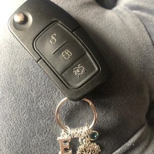 Tree Keyring, Personalised Gift, Nature Keychain, Silver Charm ...