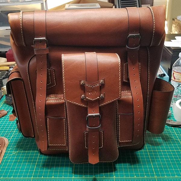 Leather Roll-top Backpack Pattern: Travel Bag Template (PDF & DXF) - Etsy