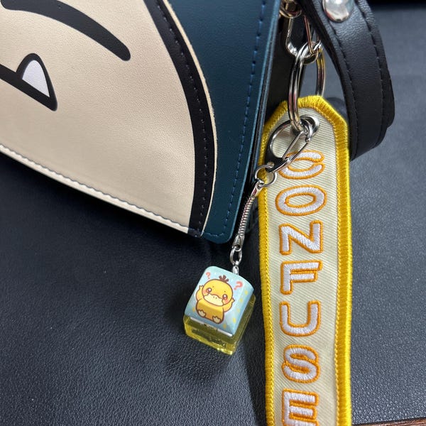 Cute Cat Embroidered Tag Keychain Kawaii Neko Jet Tags tamago, Sakura ...