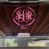 Glittery Custom Circle Monogram Car Window Decal Vine Personalized ...