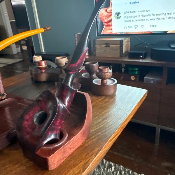 24 Pipes Tobacco Pipe Stand 3 Tiers Pipe Rack Smoking Pipe Cabinet Pipe ...