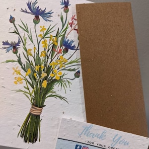 Plant Me Thank You Postcards That Will Bloom Into Wildflowers | Etsy