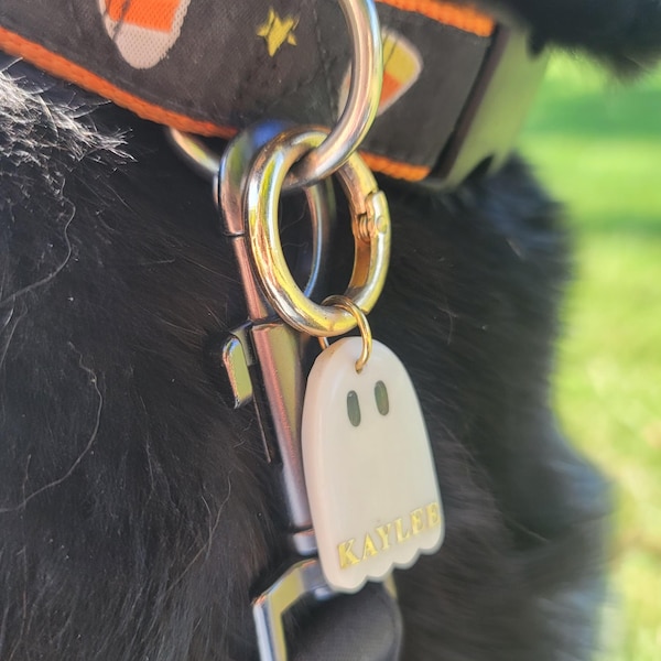 Checkered Pet Tag, Green and White Dog Tag, Custom Pet Tag, Clay Tag ...