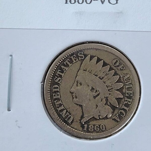1860 Indian Head Penny - Choose by Grade - Round Bust 1860 - Second ...