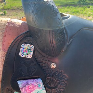 Moon Conchos Purple Swirl Pattern Tack Custom Tack Bridle | Etsy