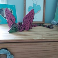 Baby Rose Dragon Articulating Flexi by Cinderwing, Fidget Toy, Desk Toy ...