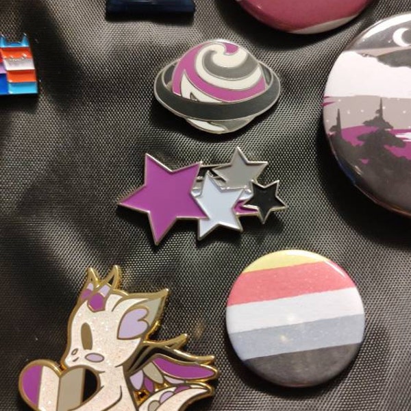 Aroace Starburst Pin - Etsy