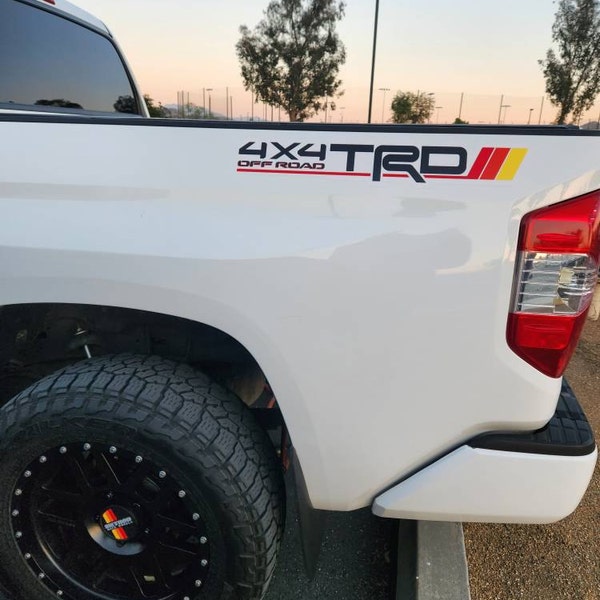 Tri-color TRD 4X4 Off-road Bedside Decal (include 2 Decals) - Etsy