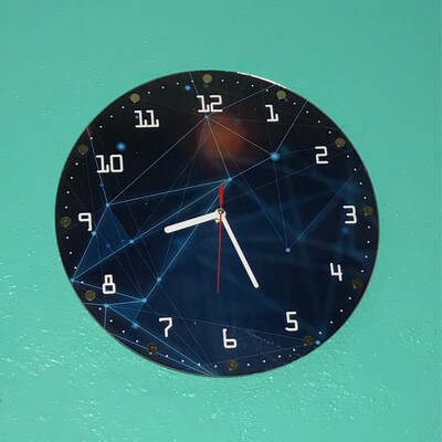 12 Inch Colorful Large Wall Clock, Wall Clock Silent Non Ticking ...