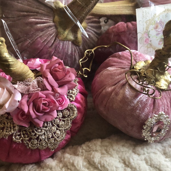 Purple Velvet Pumpkins Fall Wedding Decor Pumpkin Centerpiece Pumpkin Table Decor - Etsy