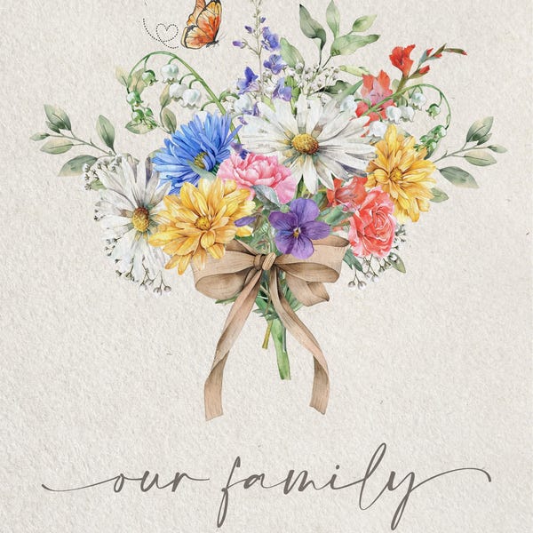 Custom Birth Flower Bouquet Print, Family Gift (digital Download) - Etsy